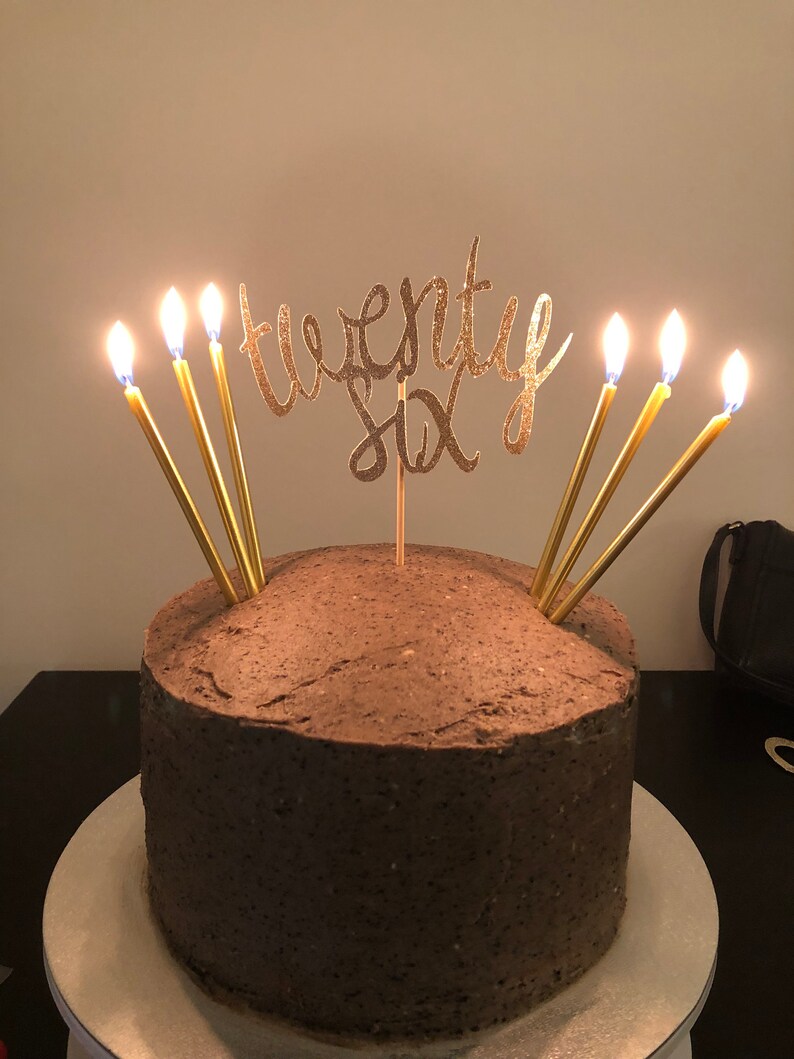Gold Glitter Twenty-six Cake Topper, 26th Birthday - Etsy