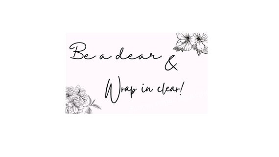 Please Be a Dear Wrap in Clear Display Shower Invitation | Etsy