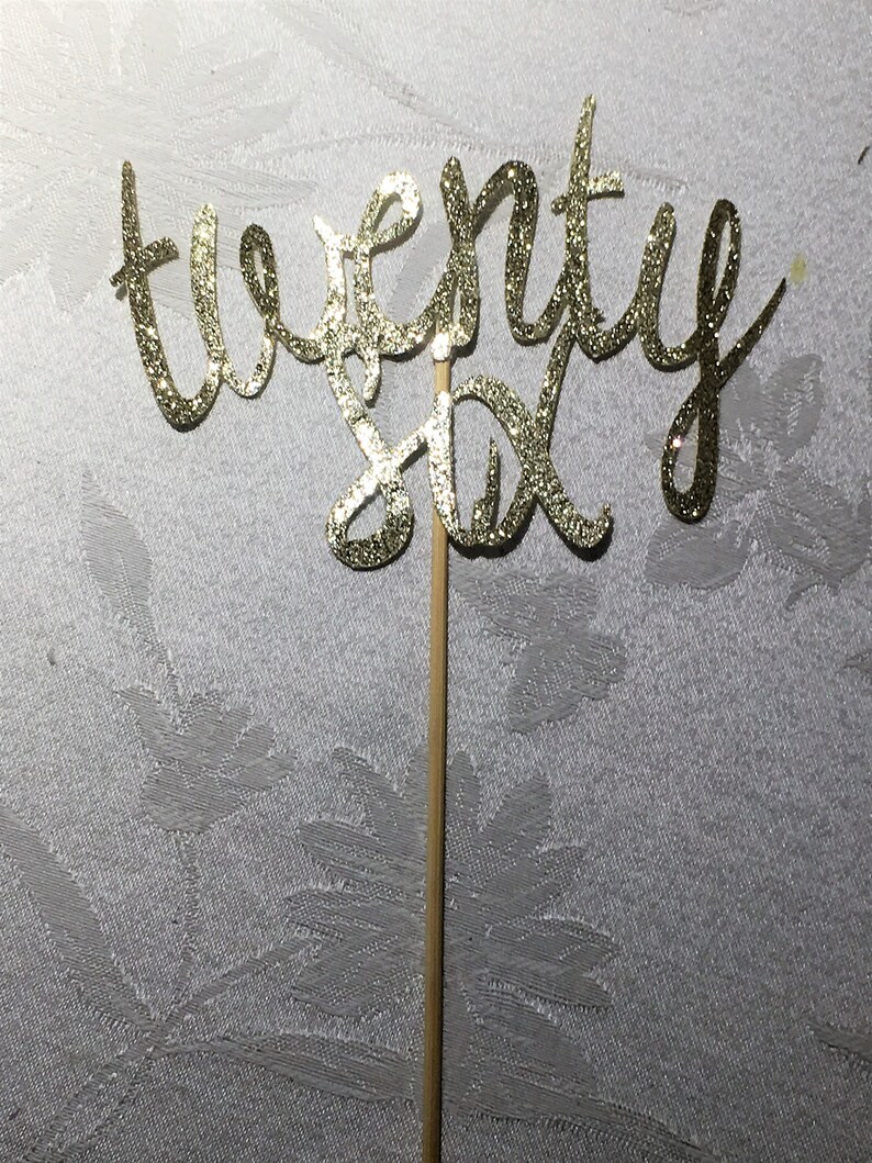 Twenty Six Cake Topper Custom Year Cake Topper Happy 26th | Etsy