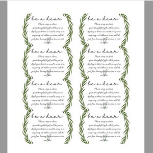 Please Be a Dear Wrap in Clear, Display Shower Invitation Insert ...