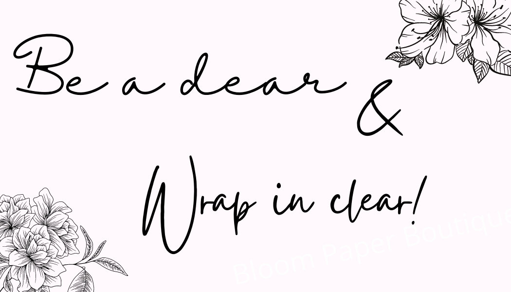 Please Be a Dear Wrap in Clear Display Shower Invitation - Etsy