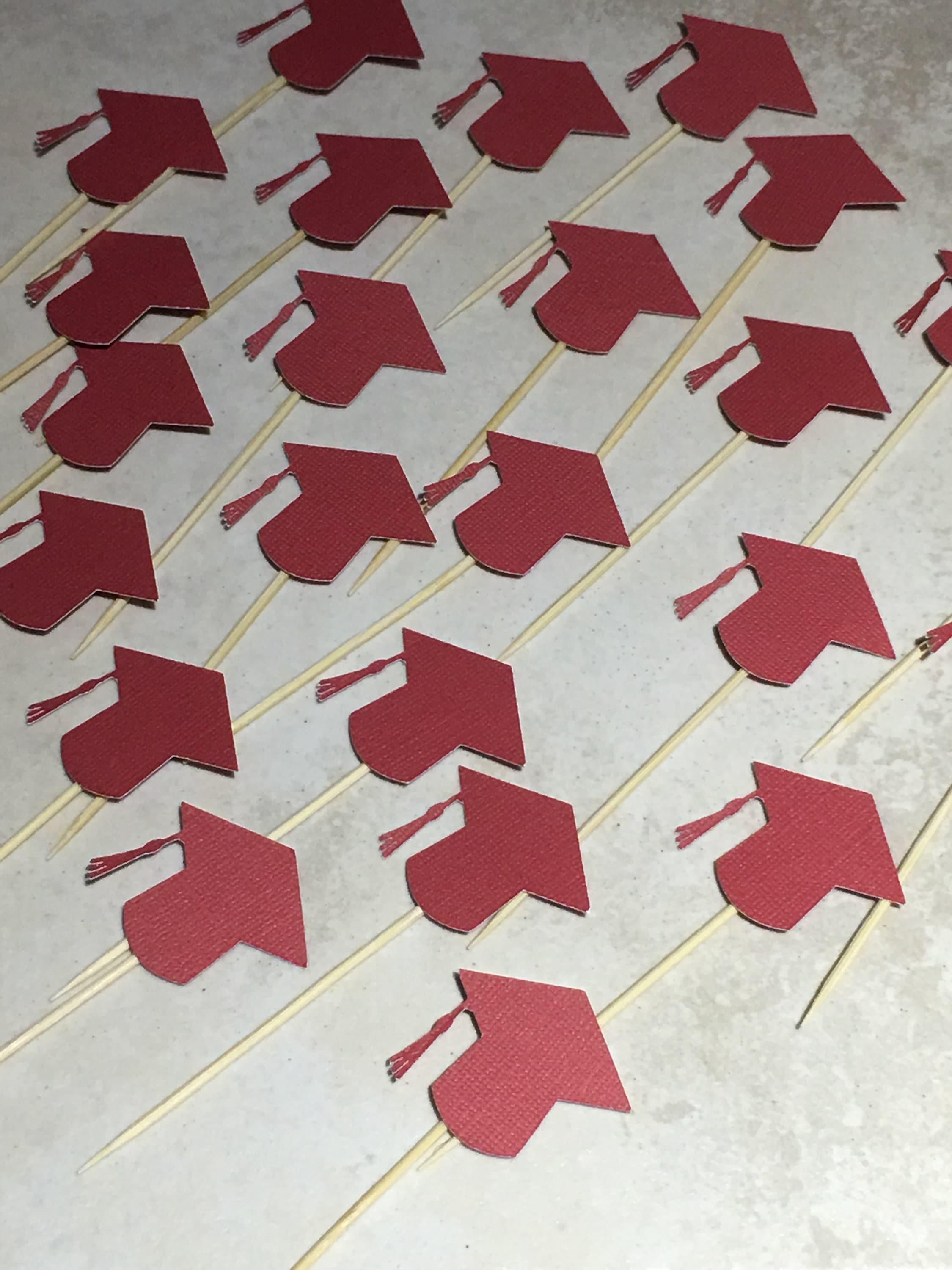 Graduation Cap Cupcake Toppers! (custom Color) Graduation Party ...