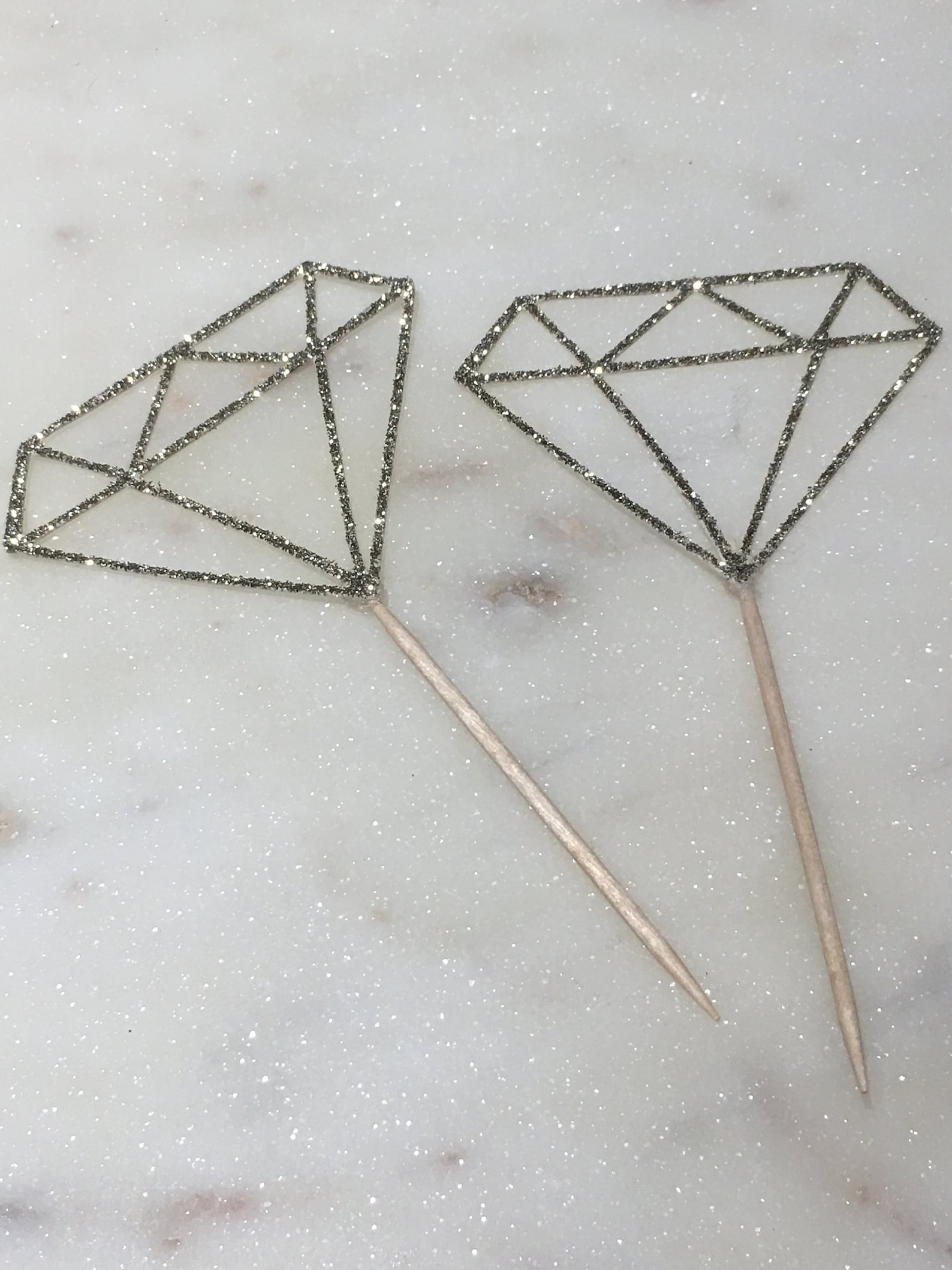 Diamond Cupcake Toppers, Donut Toppers, Engagement Cupcake Toppers ...