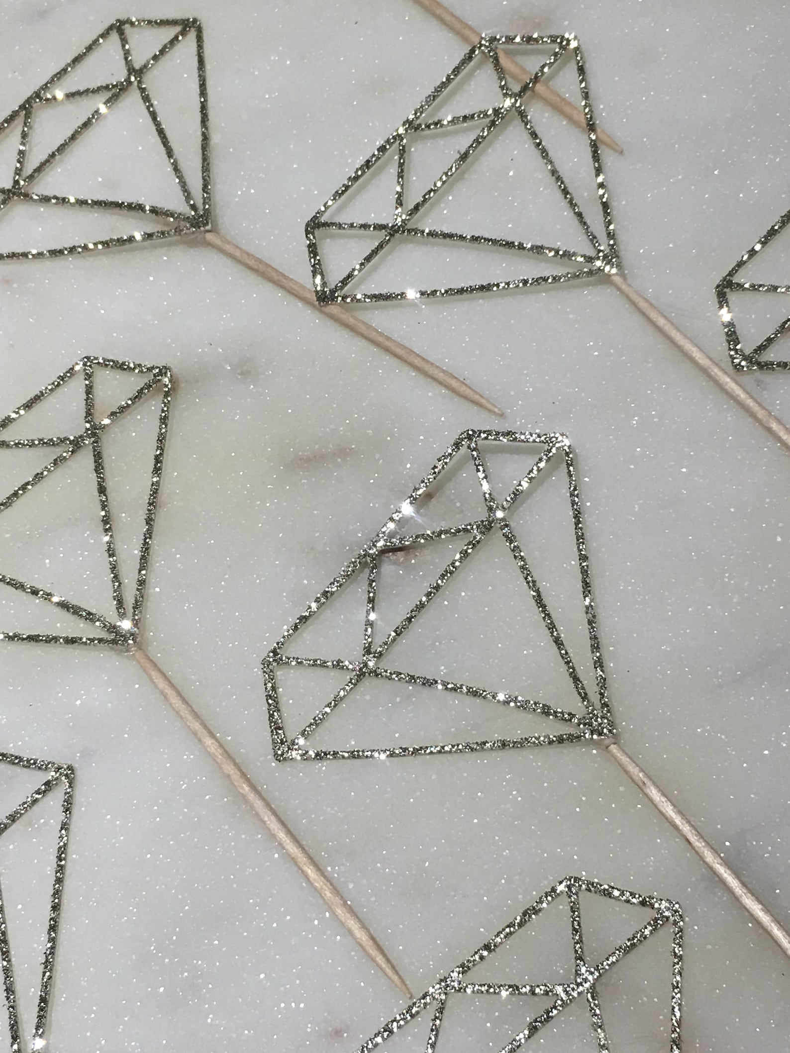 Diamond Cupcake Toppers Donut Toppers Engagement Cupcake | Etsy