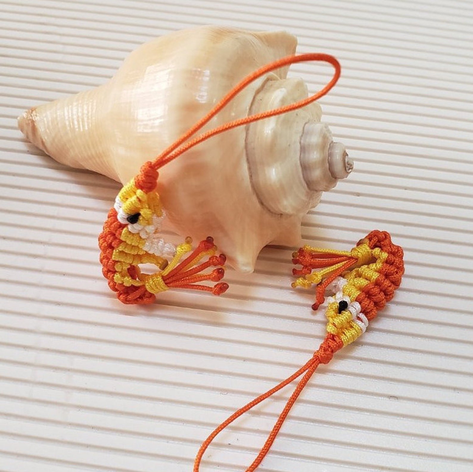 Multicolored Braided Shrimp Keycharms - Etsy