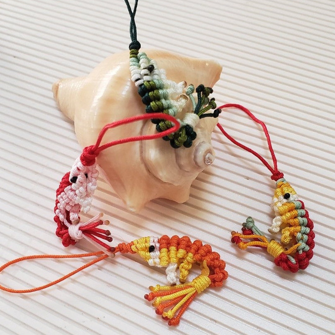 Multicolored Braided Shrimp Keycharms - Etsy