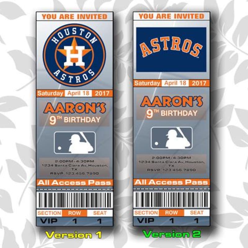 Houston Astros Party Invitation - Etsy