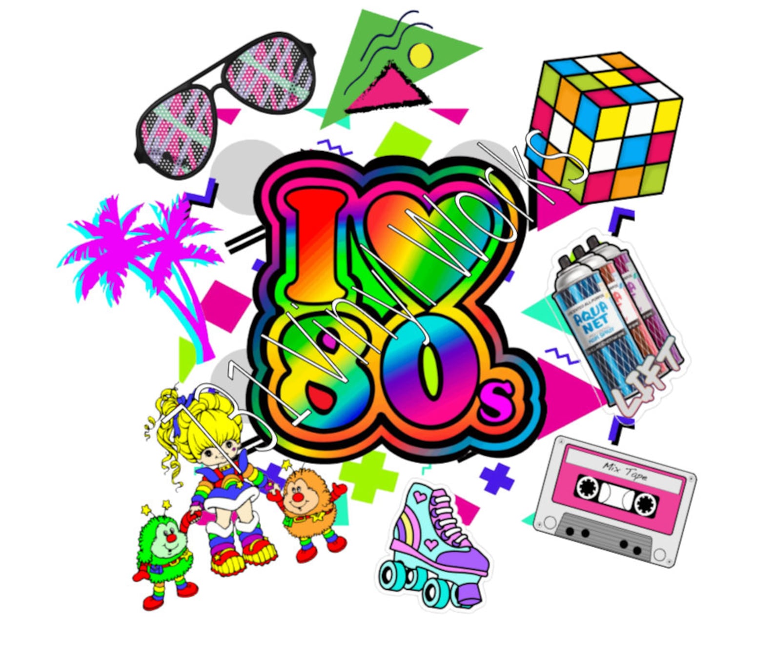 I love the 80's PNG | Etsy