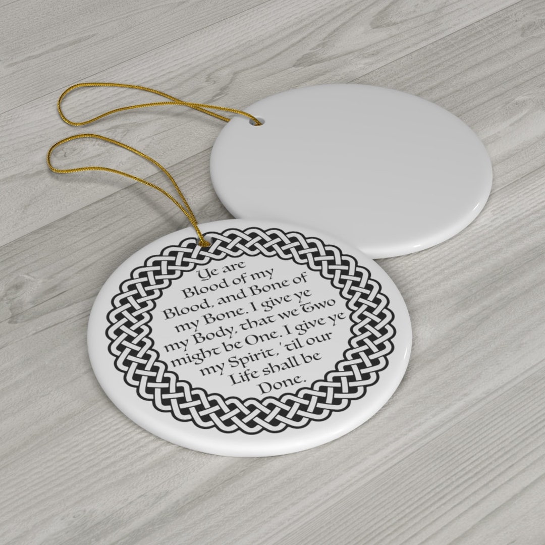Outlander Wedding Vow Ceramic Christmas Ornament, Jamie Fraser's Vow to ...