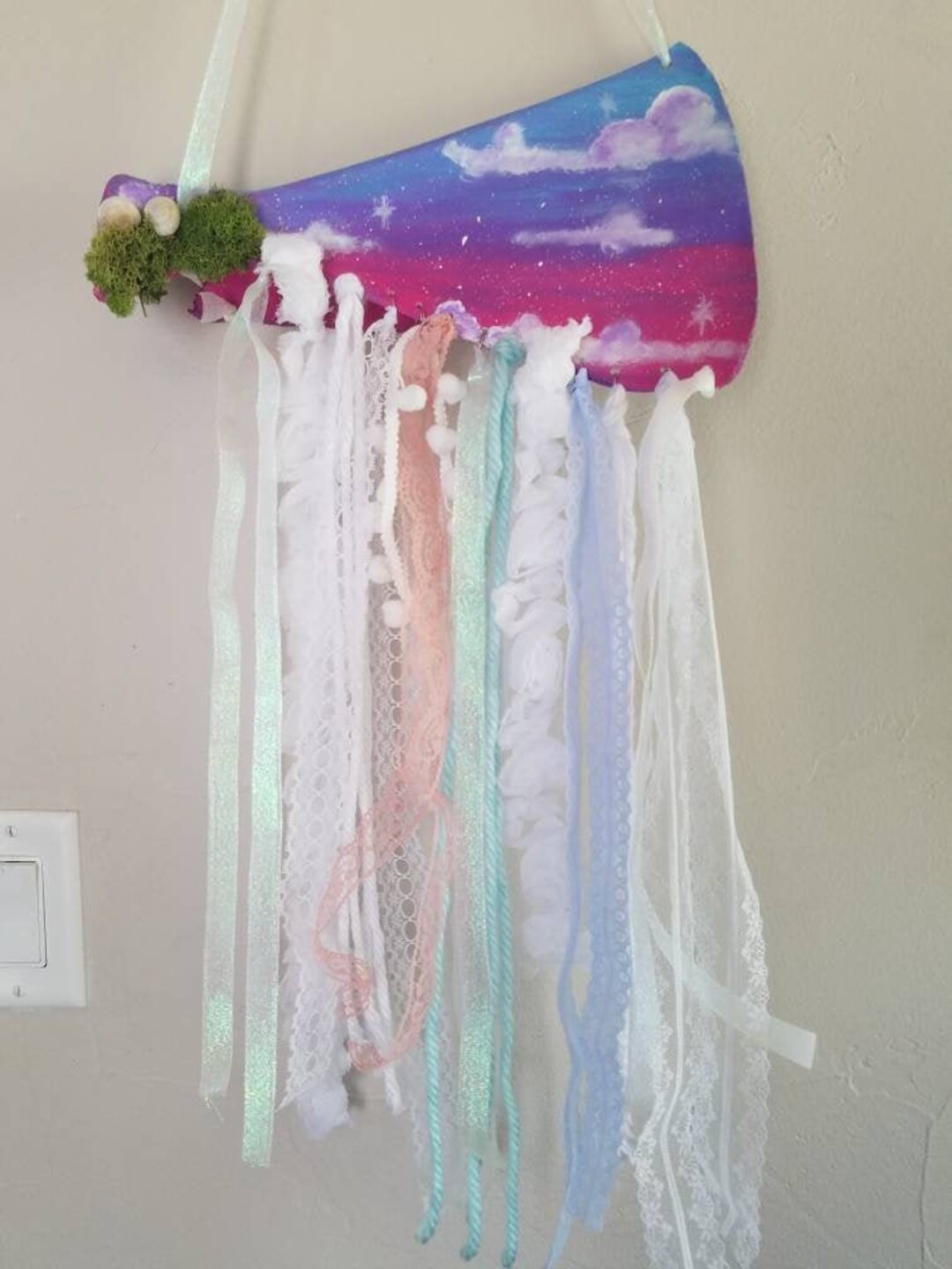 Elk scapula with lace wall hanging Cottagecore Kawaii Witchy Oddity ...