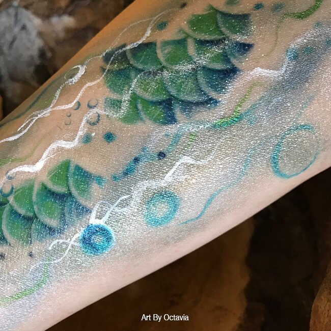 Colorful Mermaid Scale Tattoo