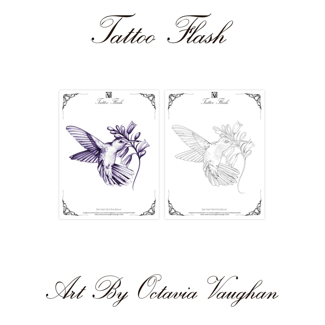 Hummingbird Tattoo Flash, Hummingbird Tattoo, Hummingbird Tattoo Flash ...