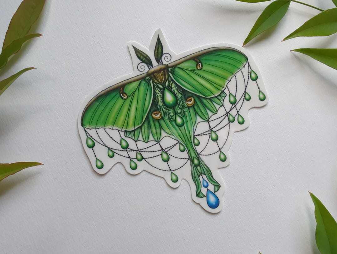 Luna Moth Tattoo, Moth Temporary Tattoo, Temporary Tattoo, Moon Moth ...