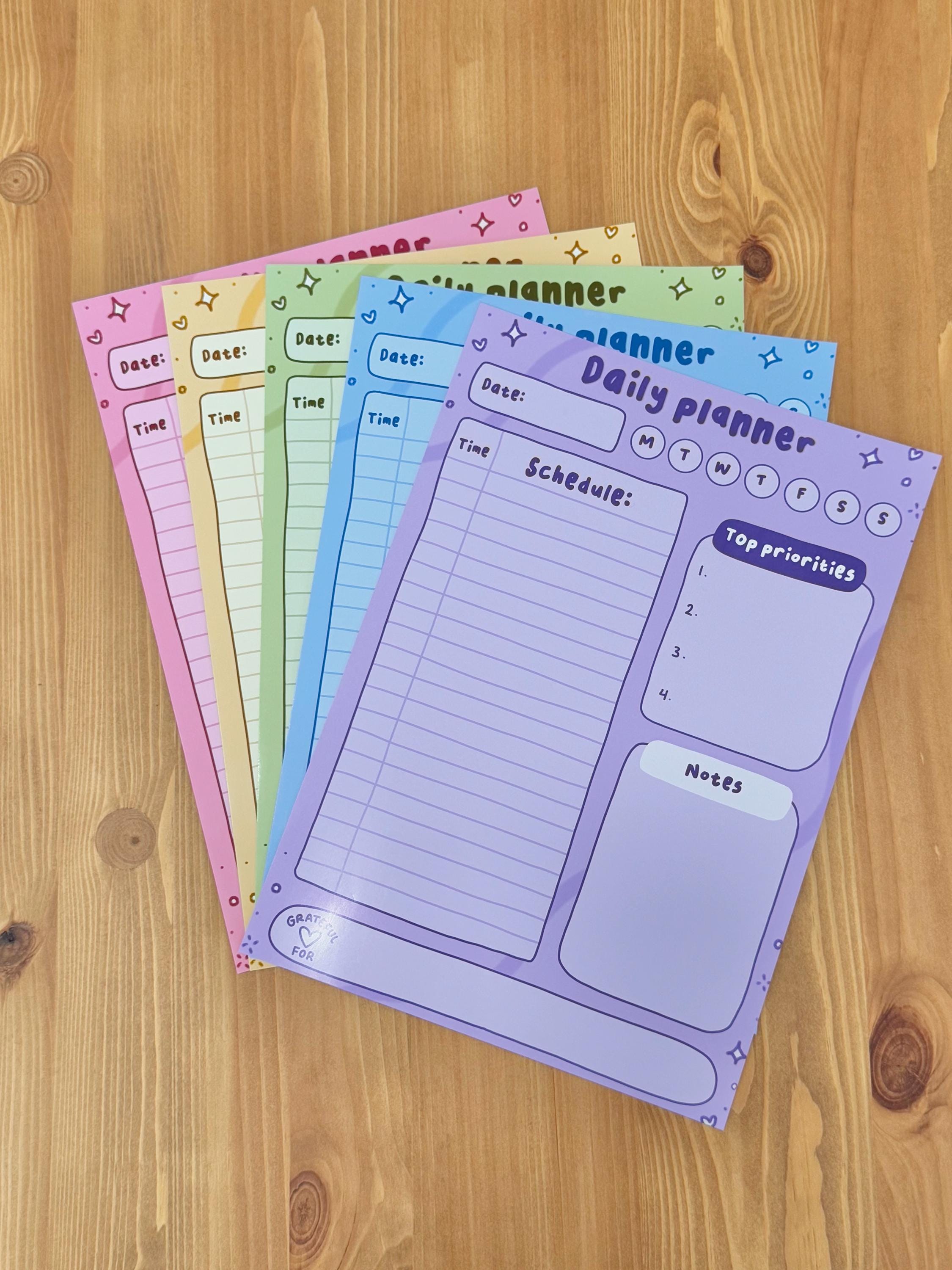Yellow Daily Planner Printable – Minimalist PDF Sheet (A4 to A6) - Etsy