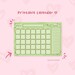 Pastel Green Monthly Calendar Printable: A6-A4 PDF & PNG (digital ...