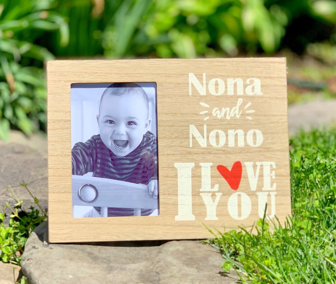Greek Photo Frame - Nona and Nono I Love You - Etsy