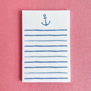 Watercolor Anchor Notepad | Coastal Notepad | Nautical Notepad - Etsy