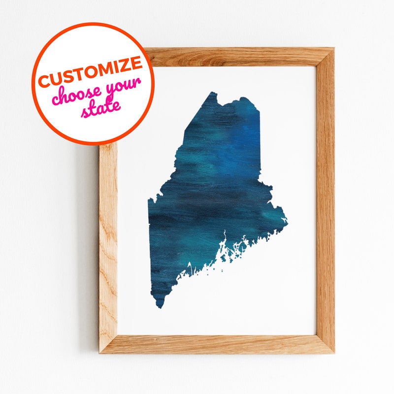 Custom State Art - Etsy