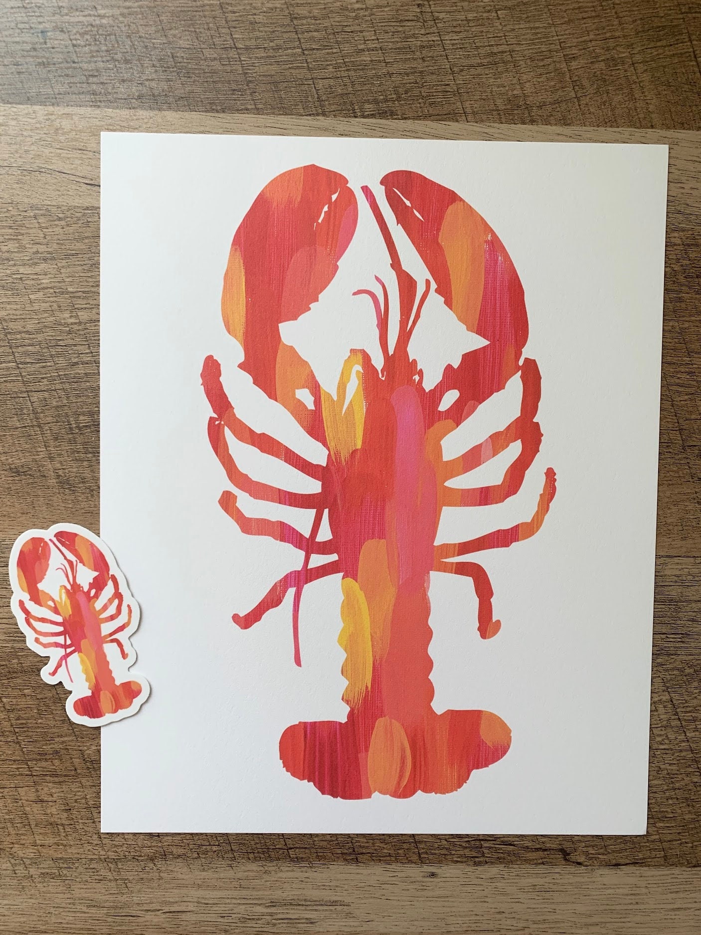 Maine Lobster Sticker Lobster Sticker for hydroflask Maine | Etsy