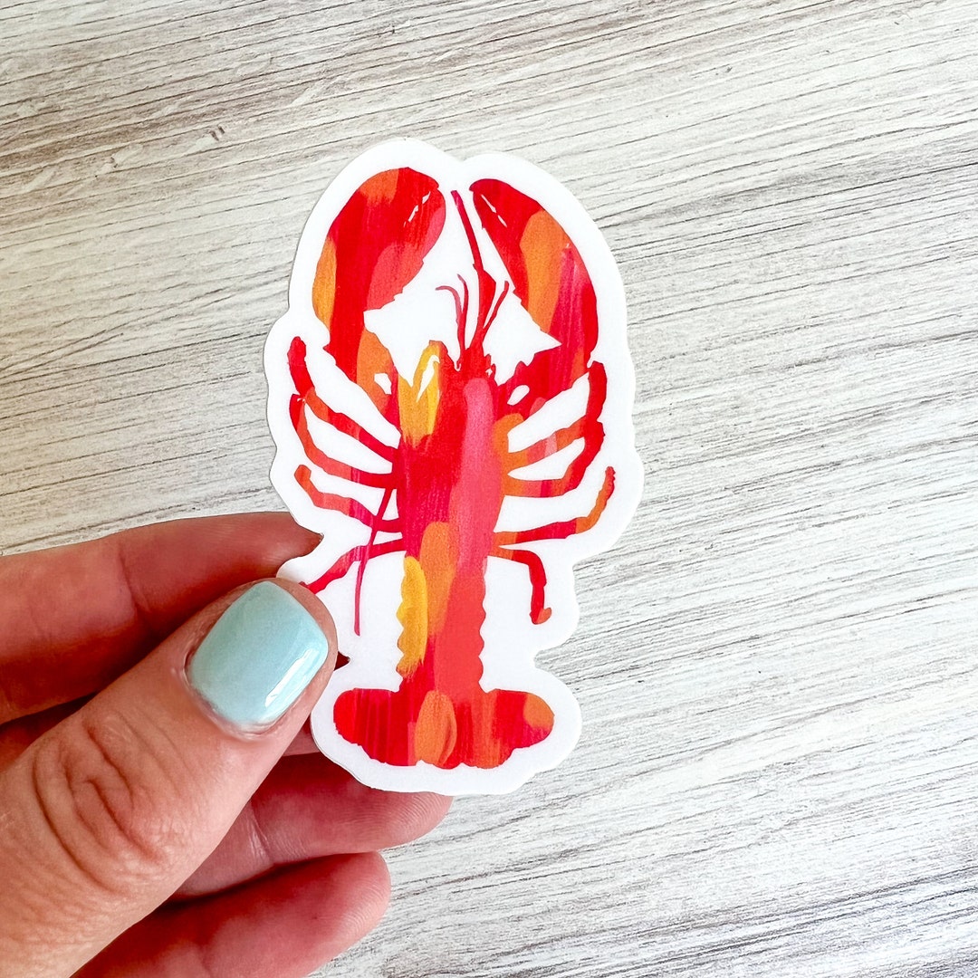 Maine Lobster Sticker | Lobster Sticker for Hydroflask | Maine Lobster ...