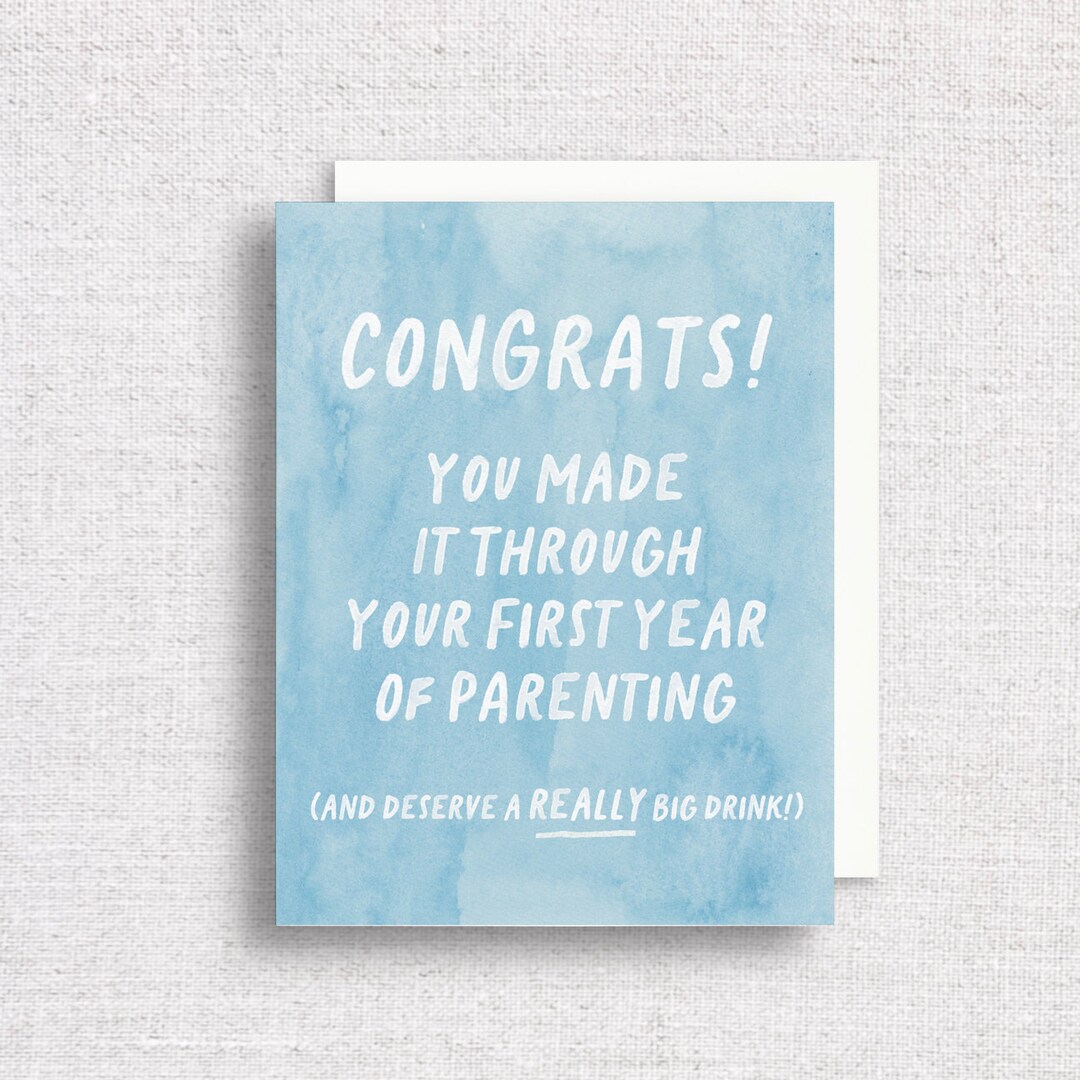 New Parents Greeting Card | First Year of Parenting Card | First ...