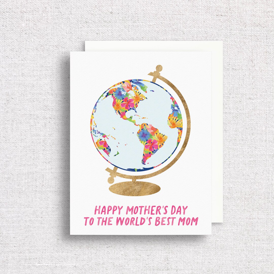 World's Best Mom Greeting Card | Mother's Day Card | Cute Mother's Day ...