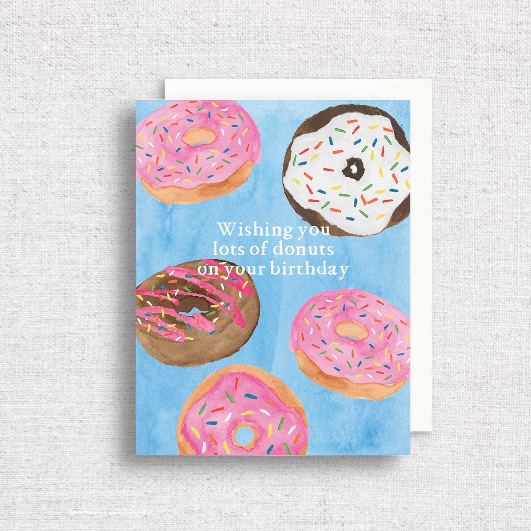 Donuts Birthday Greeting Card | Happy Birthday Card | Birthday Donuts ...