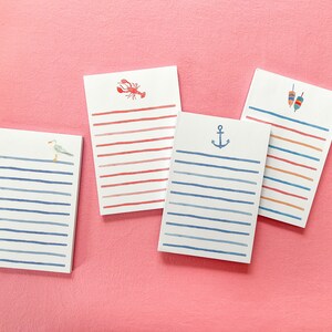 Watercolor Anchor Notepad | Coastal Notepad | Nautical Notepad - Etsy