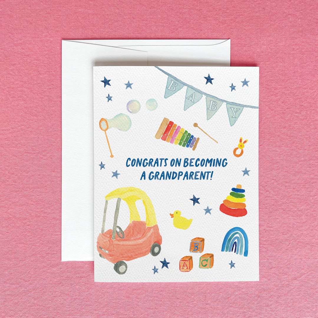 New Grandparent Greeting Card | Congrats on Becoming A Grandparent Card ...