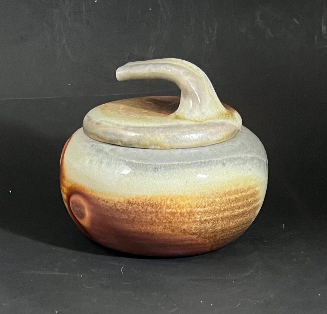 Curling Stone Wood-fired 2-piece Handmade Pottery Dish - Etsy