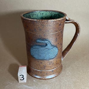 Curling Large Mug Stein, Stoneware Handmade Salt or Soda Fired - Etsy