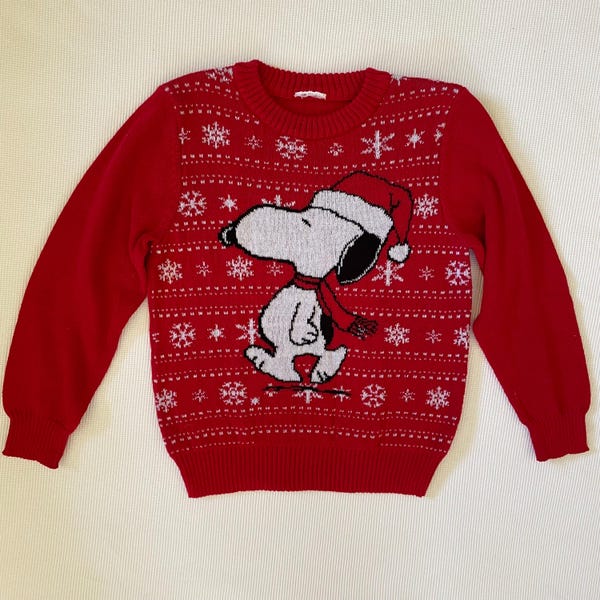 Peanuts Christmas Sweater - Etsy