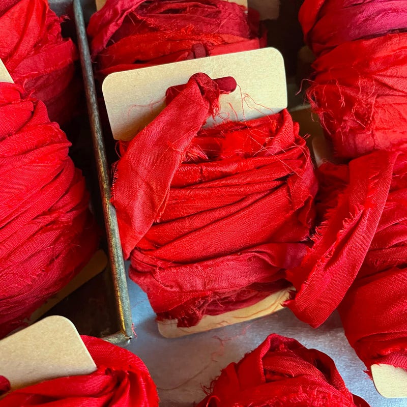 Vintage Hair Yarn Red - Etsy