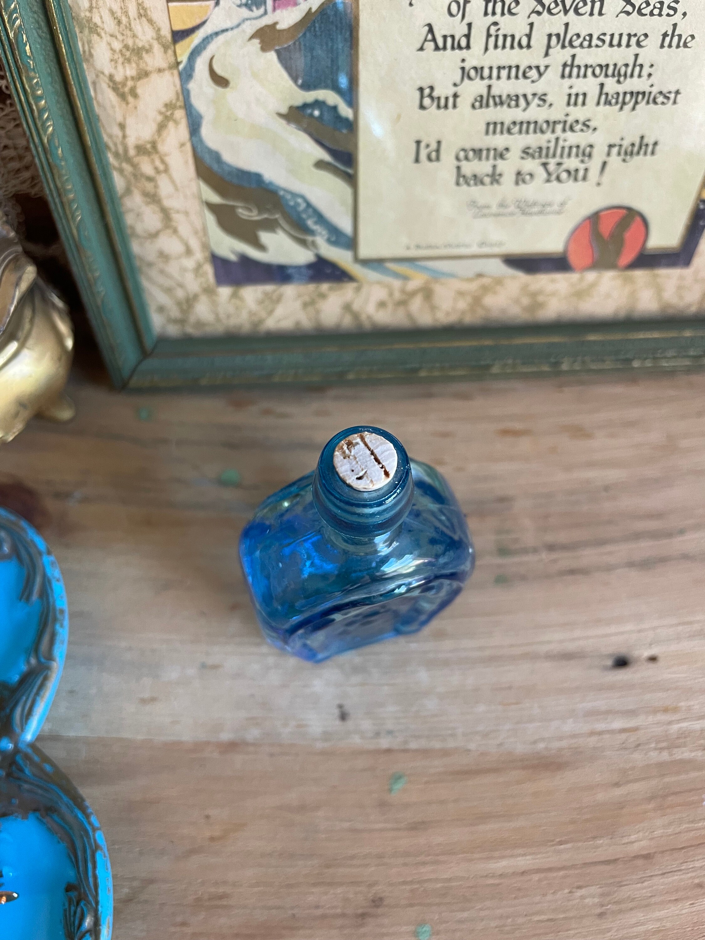 Vintage Blue Glass Bottle Wheaton Horse Shoe Bitters Medicine - Etsy
