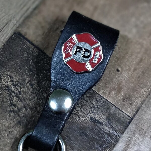 Firefighter Keychain - Etsy