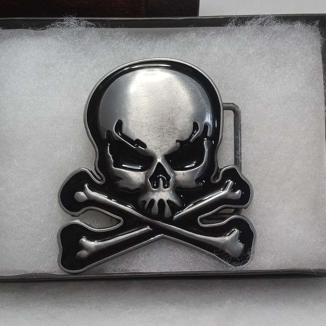 Skull & Bones Belt Buckle - Etsy