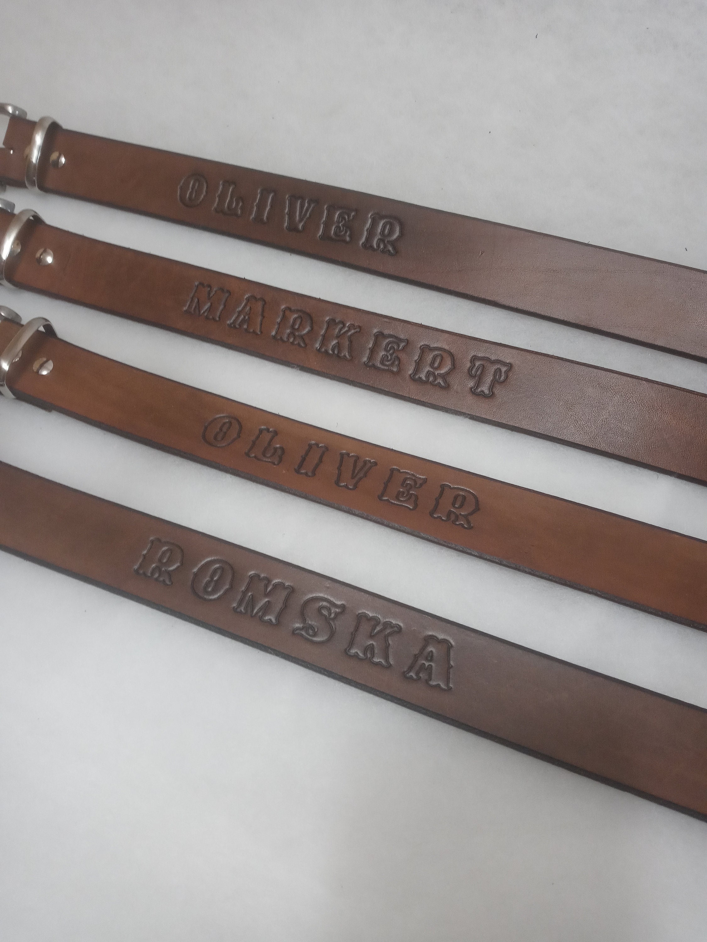 Monogrammed Leather Belt - Etsy