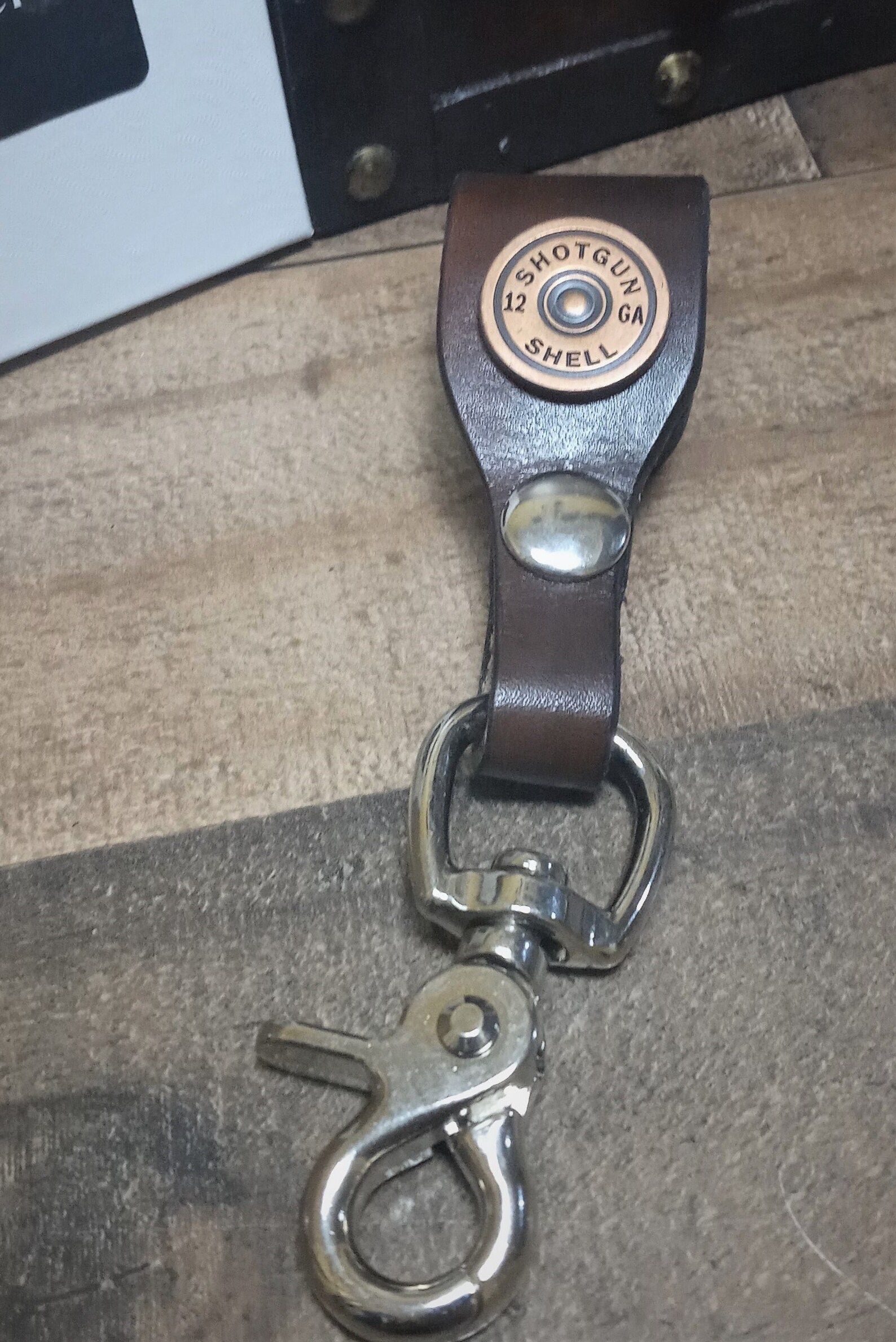 Shotgun Shell Leather Keychain - Etsy