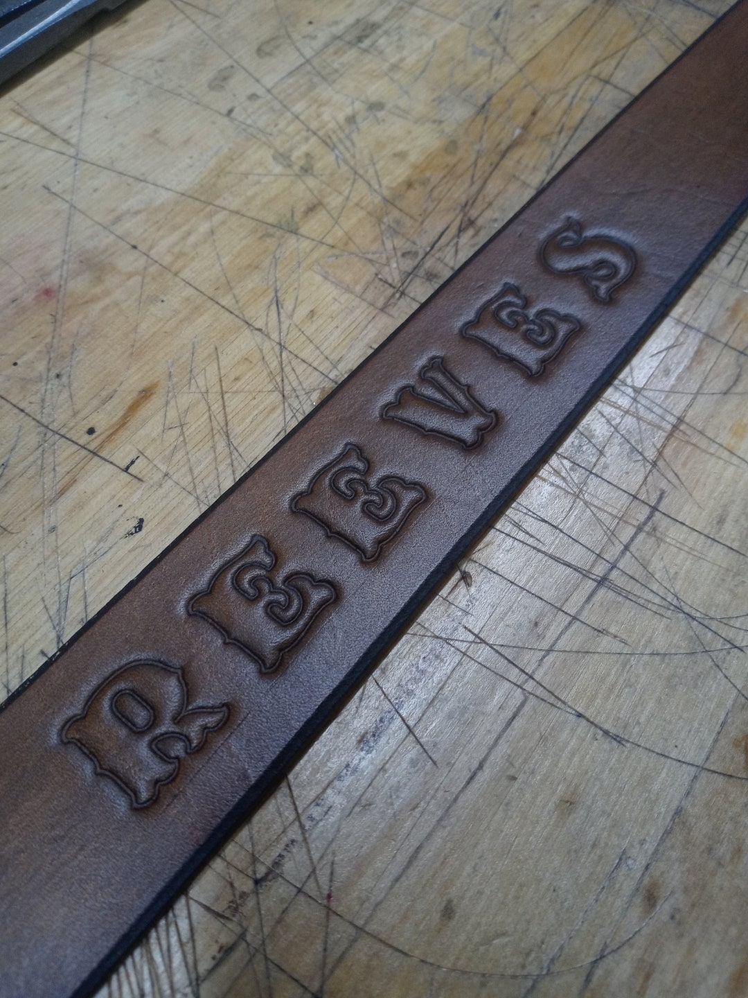 Monogrammed Leather Belt - Etsy