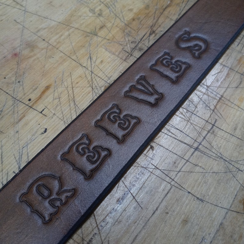 Monogrammed Leather - Etsy