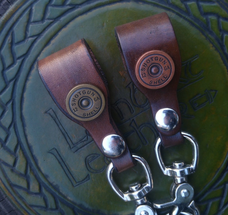 Shotgun Shell Leather Keychain - Etsy