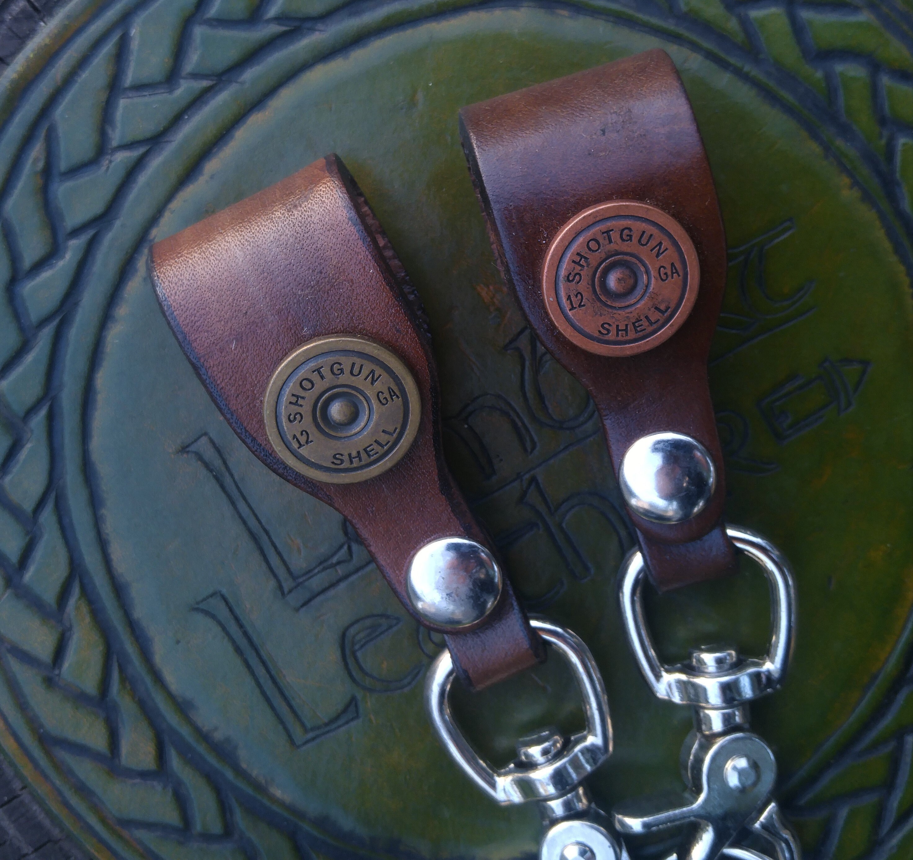 Shotgun Shell Leather Keychain - Etsy