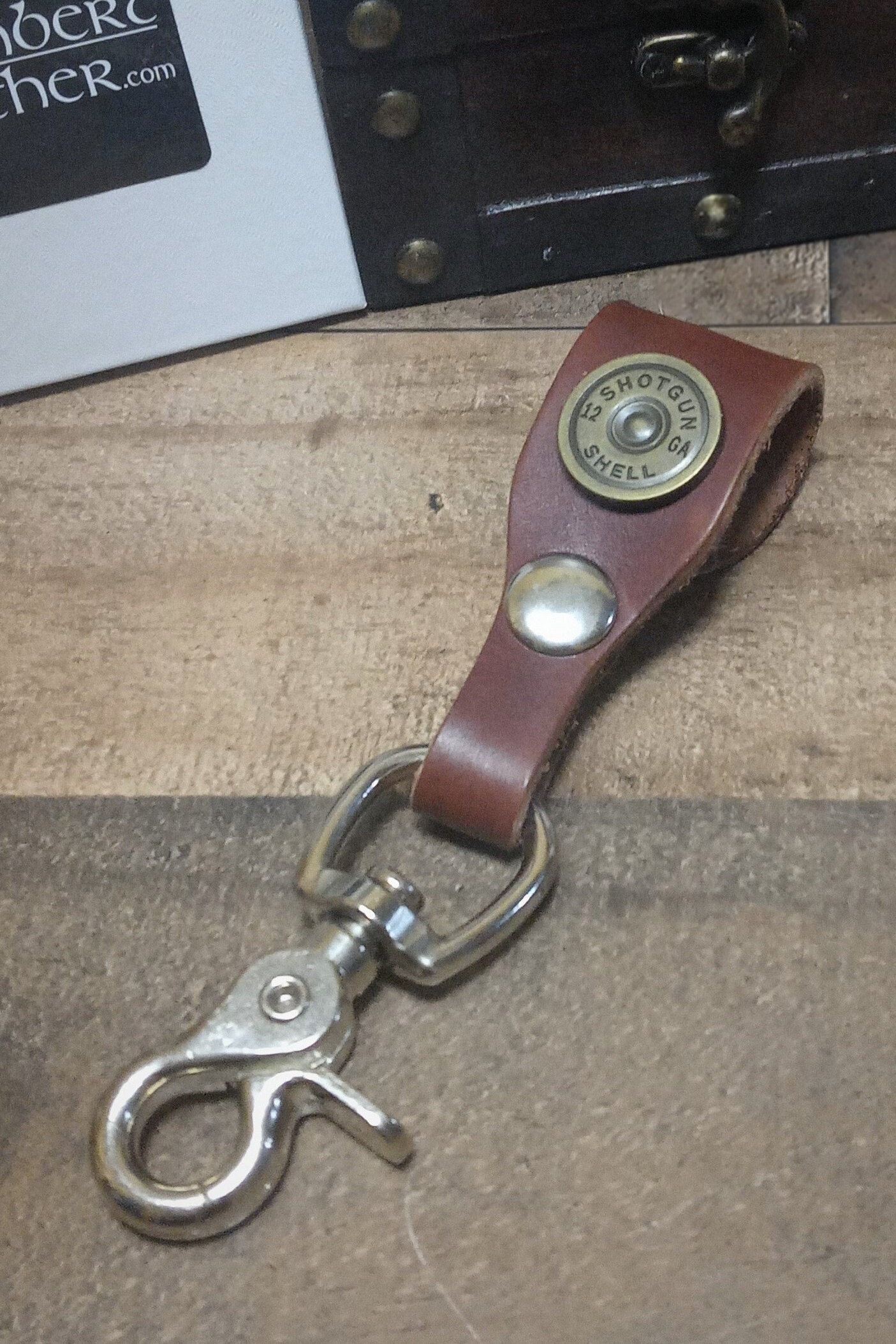 Shotgun Shell Leather Keychain - Etsy