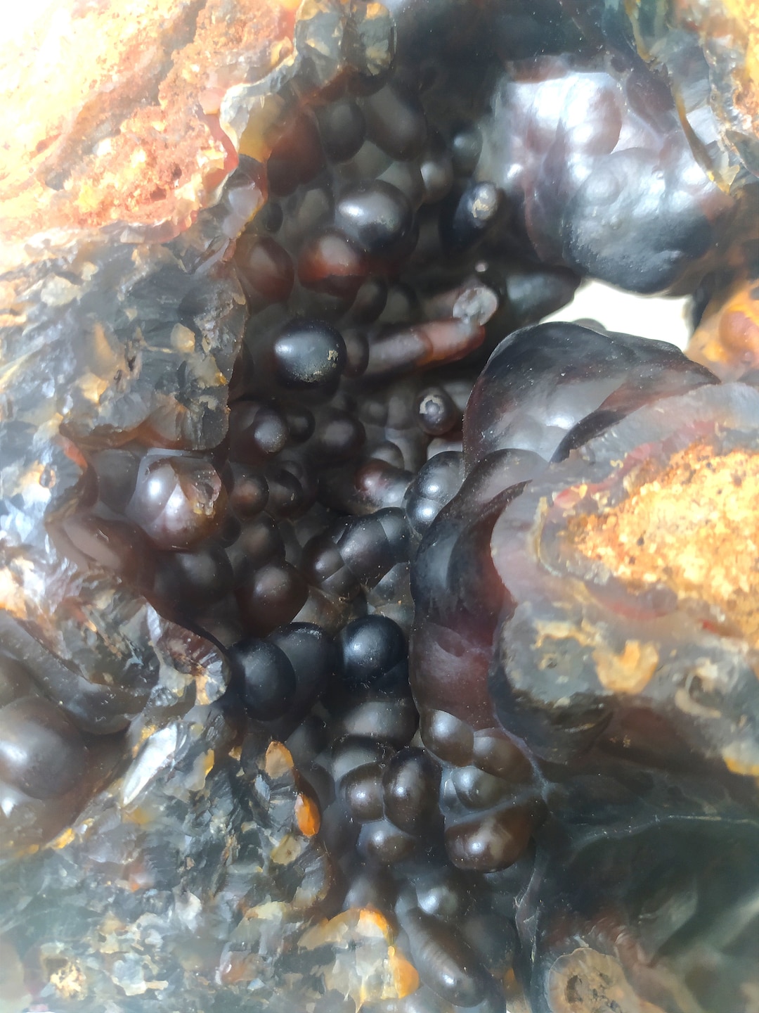 Big Black and Red Carnelian Botryoidal,15x15 Cms 6x 6 Agate/chalcedony ...