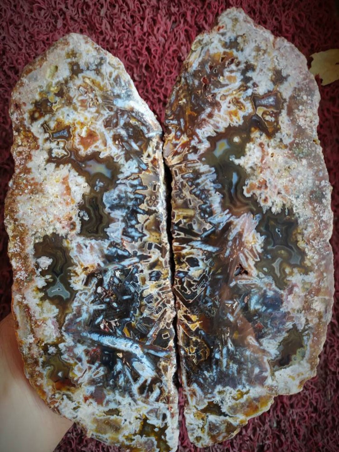 Polished!,big Turkish Stick Agate Pair,mirror Polished, Turkish Agate ...