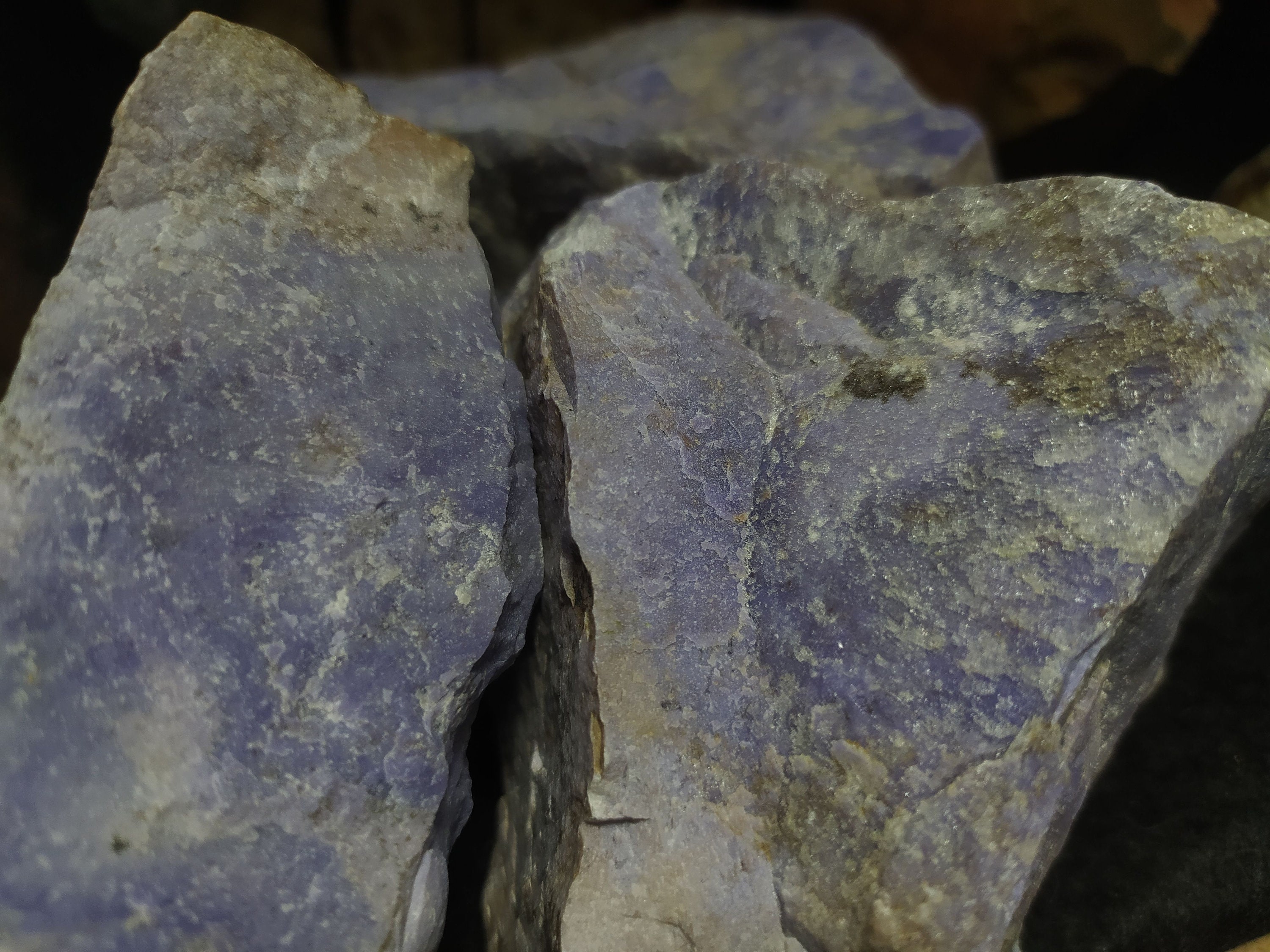 Raw Turkish Purple Jade,blue Lavender Variation: Natural Rough ...