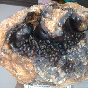 Big Black and Red Carnelian Botryoidal,15x15 Cms 6x 6 Agate/chalcedony ...