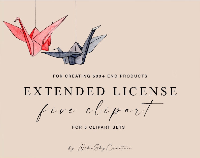 Extended License Five Clipart for Five Clipart Sets by | Etsy