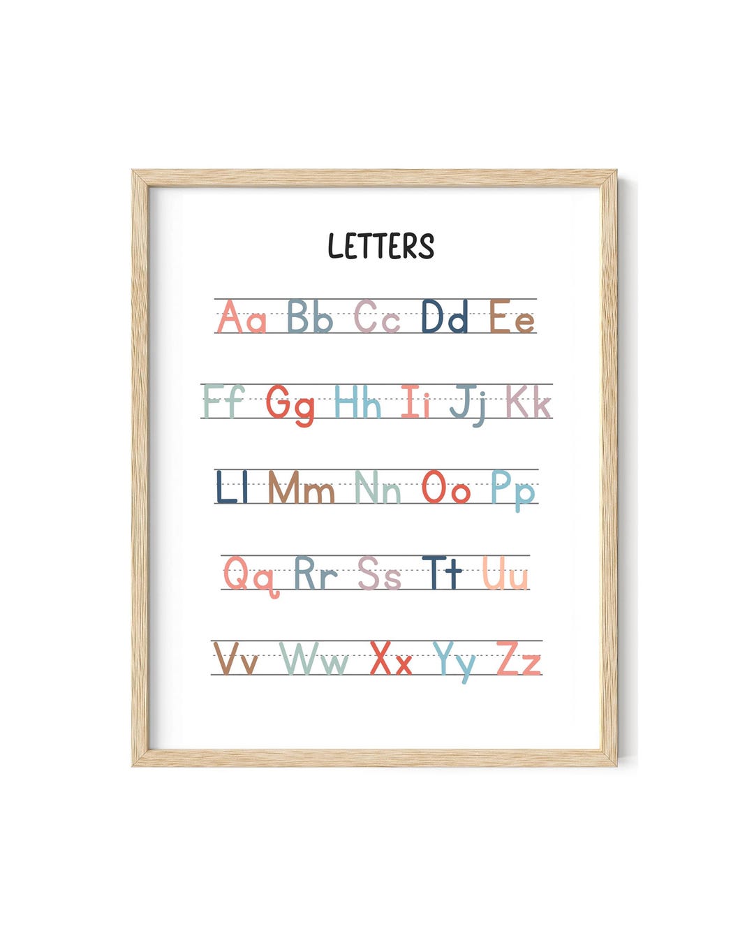 Letters Poster, Printable Educational Poster, Classroom-homeschool ...