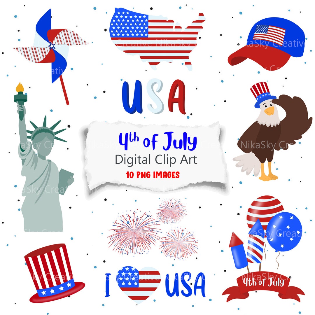 4th of July Clipart , Independence Day Clipart, USA Symbolic - PNG ...
